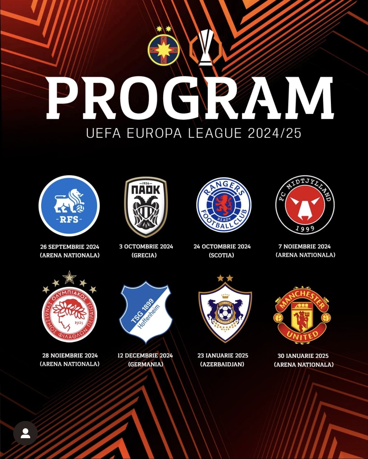 Program Meciuri FCSB Europa League - Când joacă FCSB?